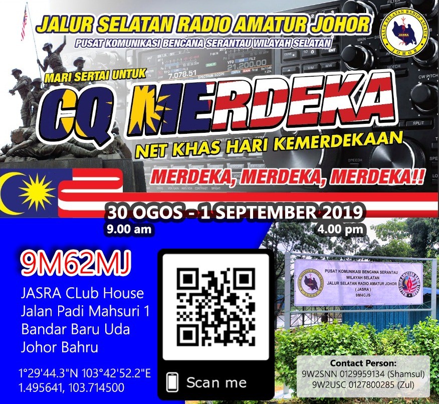 Penyertaan JASRA dalam CQ Merdeka – Persatuan Jalur Selatan Radio Amatur Malaysia