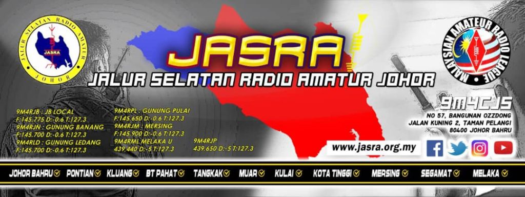 Banner JASRA – Persatuan Jalur Selatan Radio Amatur Malaysia