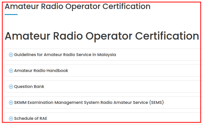 Online Radio Amateur Examination (ORAE) 2023 – Persatuan Jalur Selatan Radio Amatur Malaysia